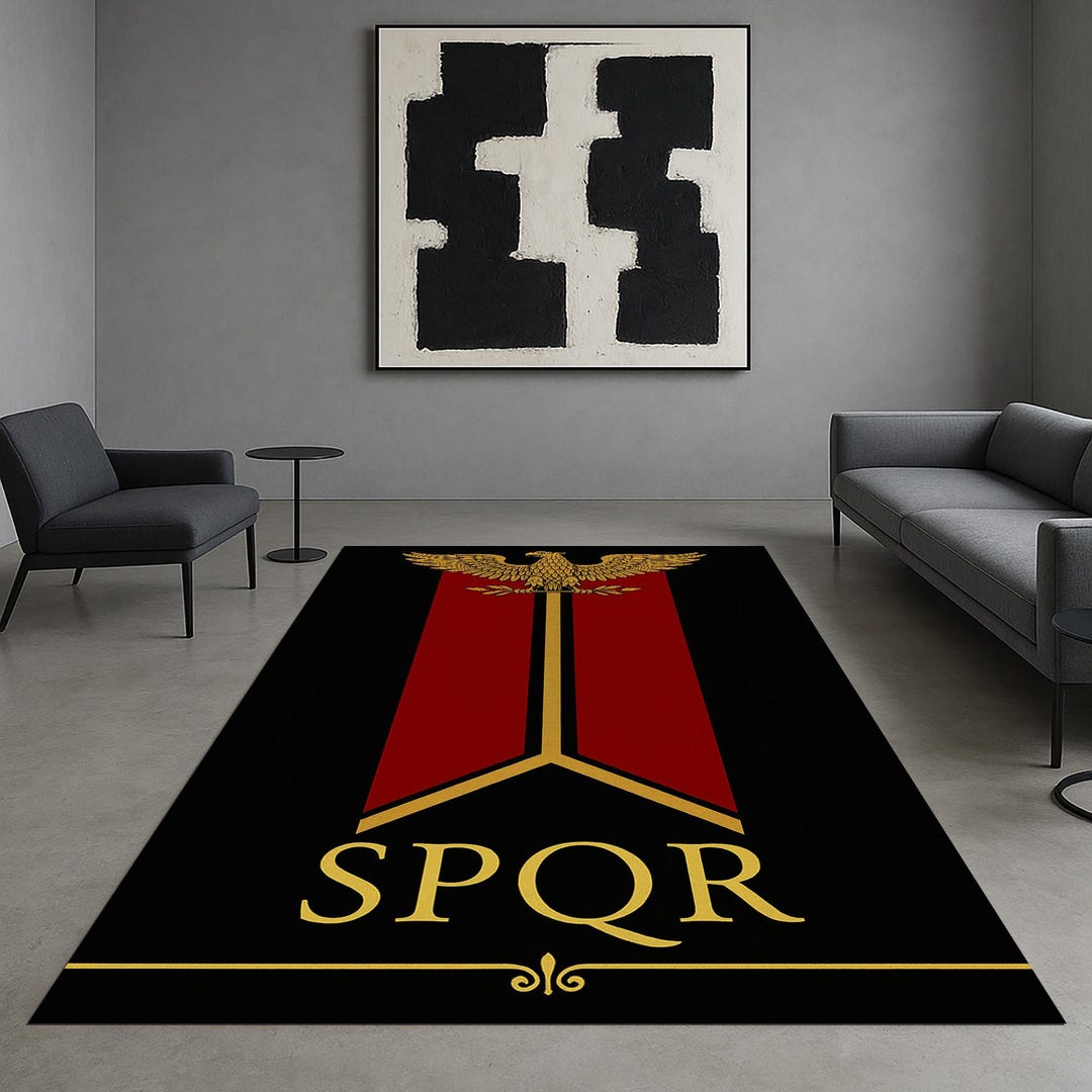 SPQR Eagle Rug: Roman Legion Imperial Symbol Design - Etsy