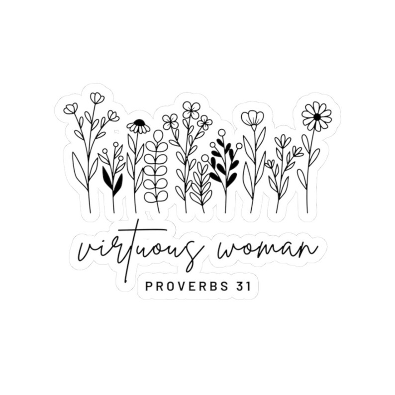 Stickers Proverbs 31 Virtuous Woman | Faith Scripture Christian Bible ...
