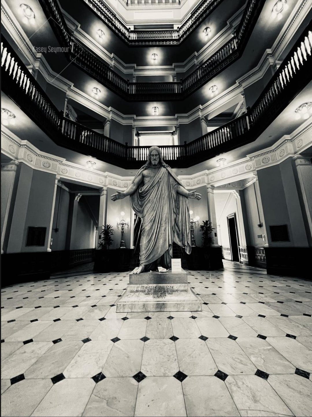 Hotel Hopkins Photograph: Jesus Statue, Johns Hopkins Hospital Art - Etsy