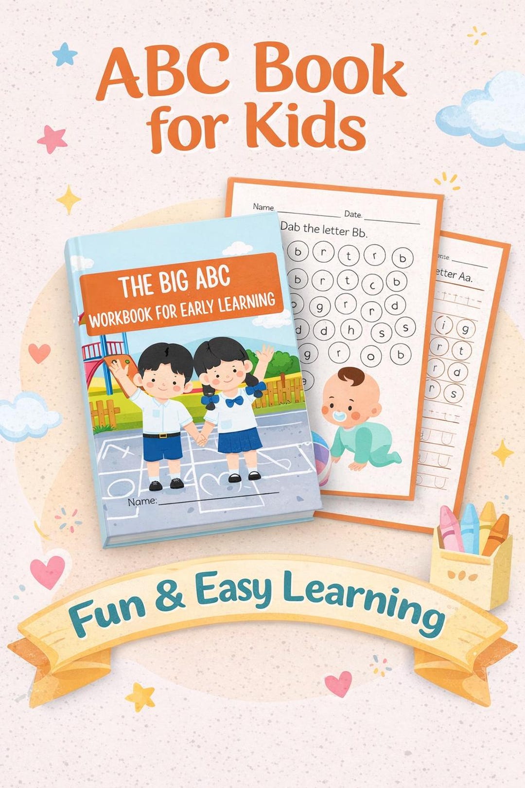 Printable ABC Book for Kids | Alphabet Learning Workbook | Preschool ...