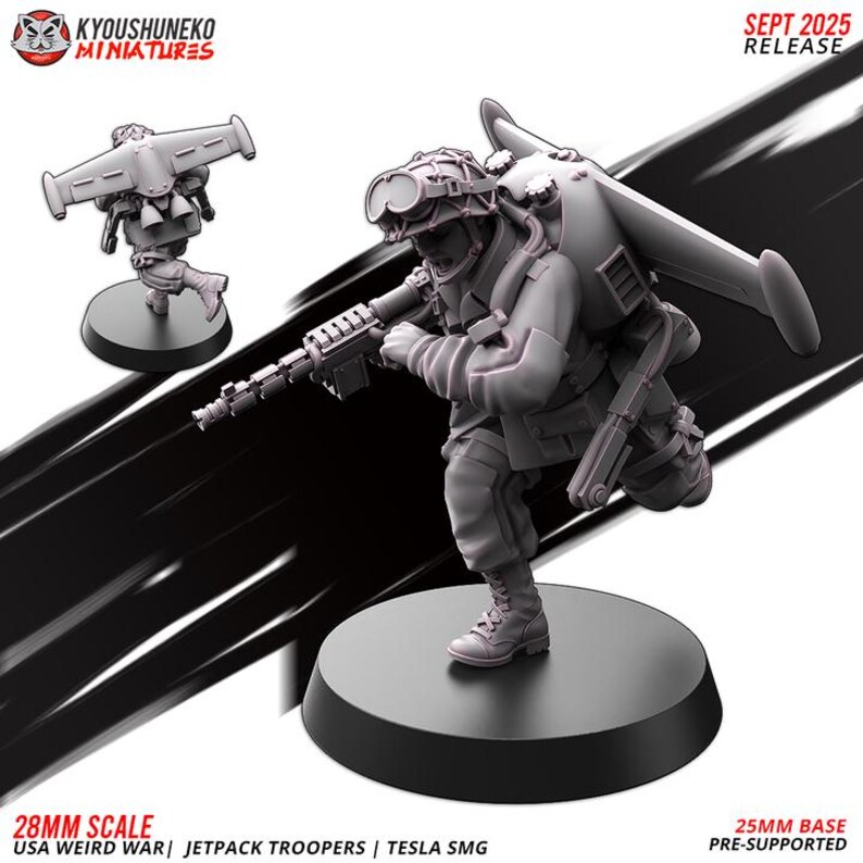 Kyoushuneko Miniatures-jet Pack Troopers 28mm Set - Etsy
