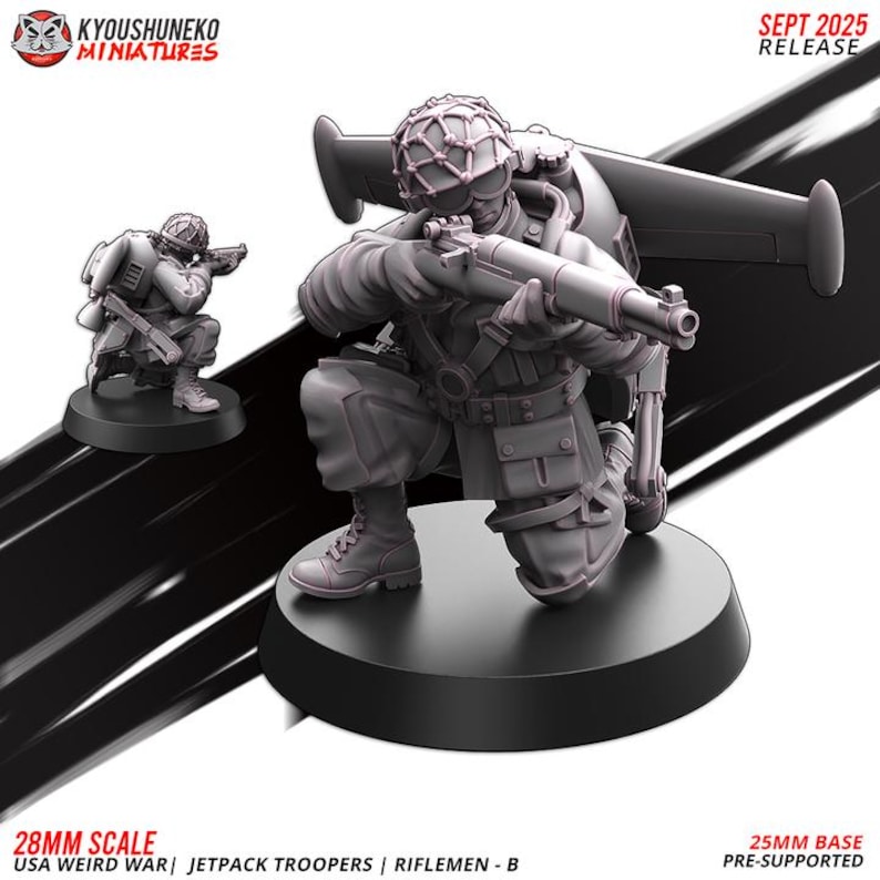 Kyoushuneko Miniatures-jet Pack Troopers 28mm Set - Etsy