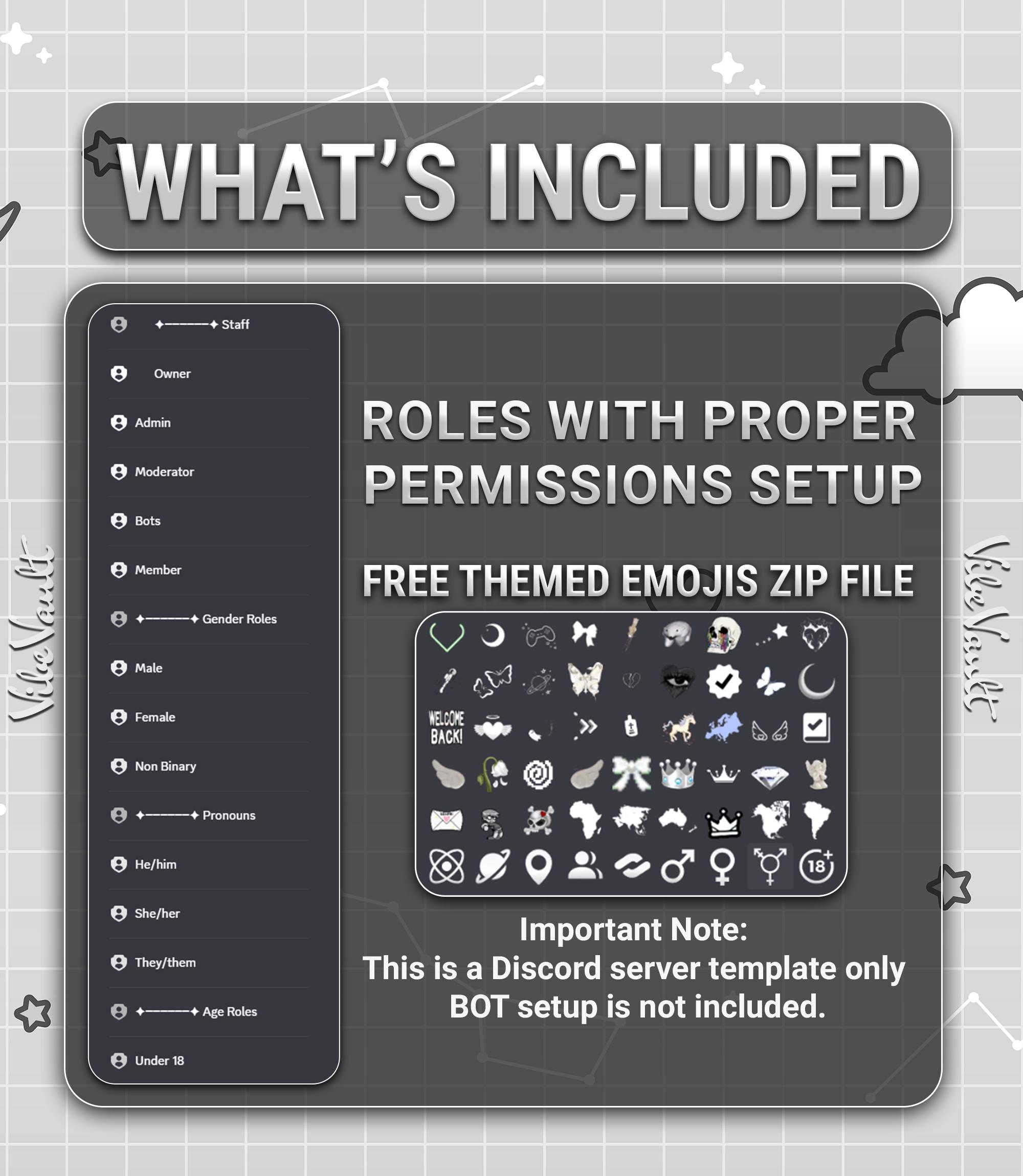 White Minimalist Discord Server Template | Modern Layout (instant ...