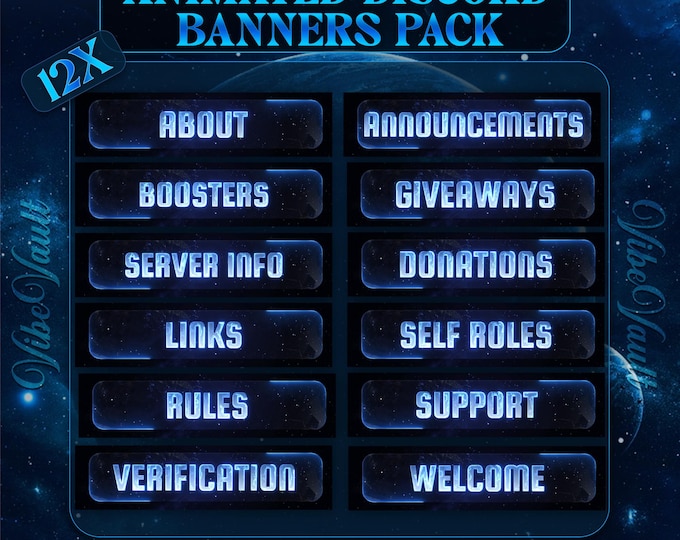 Blue Animated Discord Banners Pack | Aesthetic Server Decorations ...