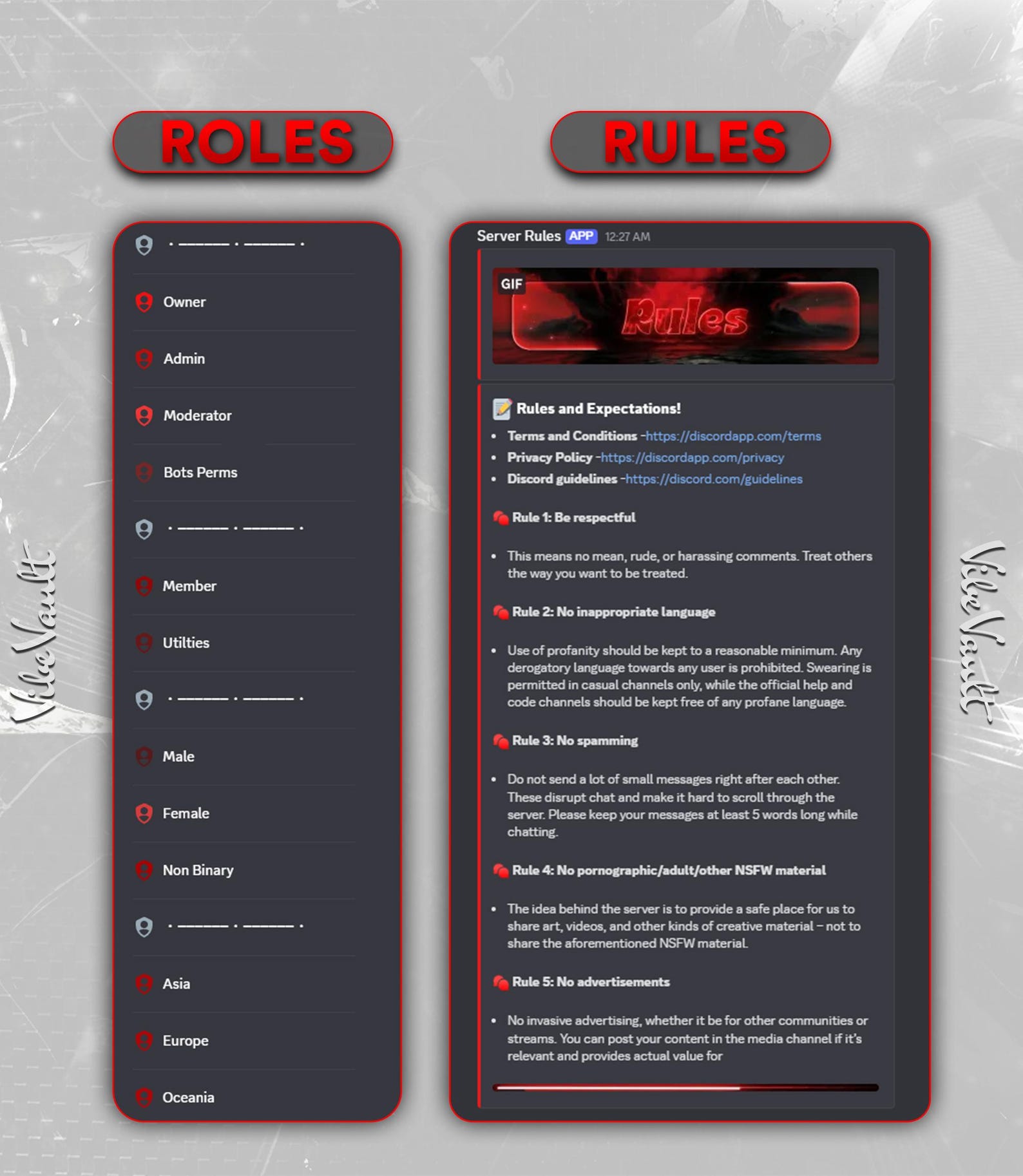 Red & Black Discord Server | Gaming Community, Ready to Use - Etsy