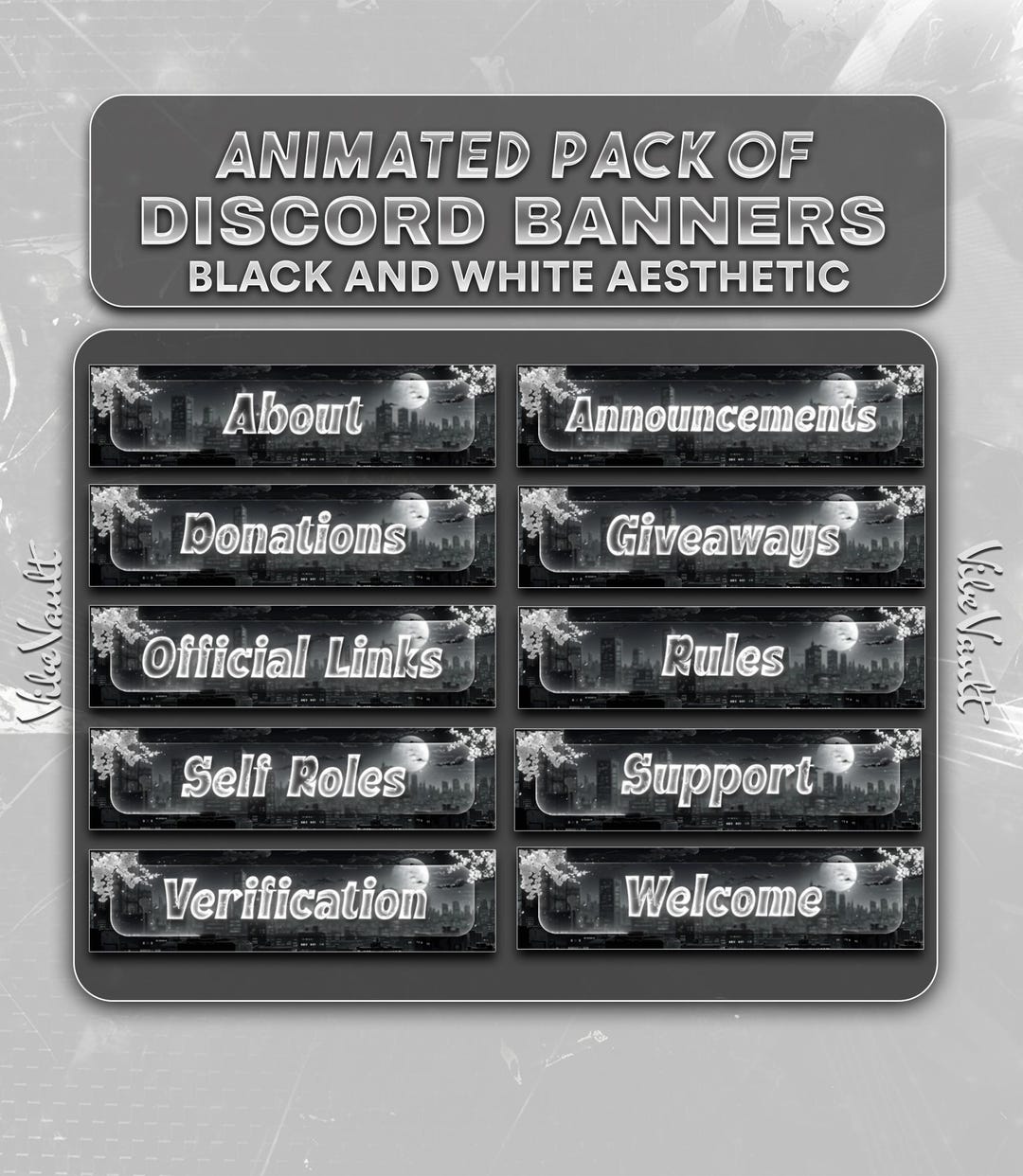 Black Animated Discord Banners | Dark Theme (digital Download) - Etsy