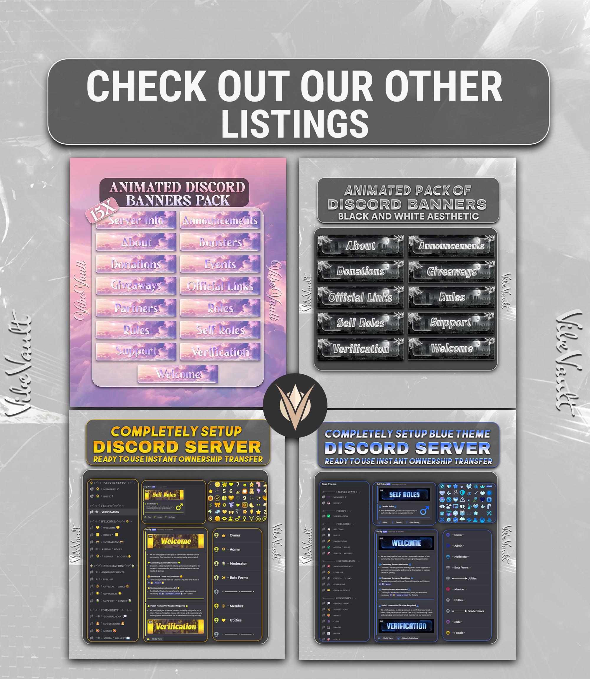White Minimalist Discord Server Template | Modern Layout (instant ...