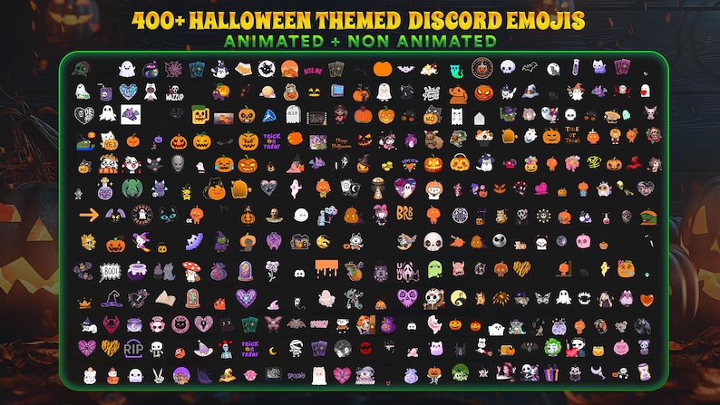 Halloween Discord Emoji Pack | 400+ Animated & Static Emojis | Spooky ...