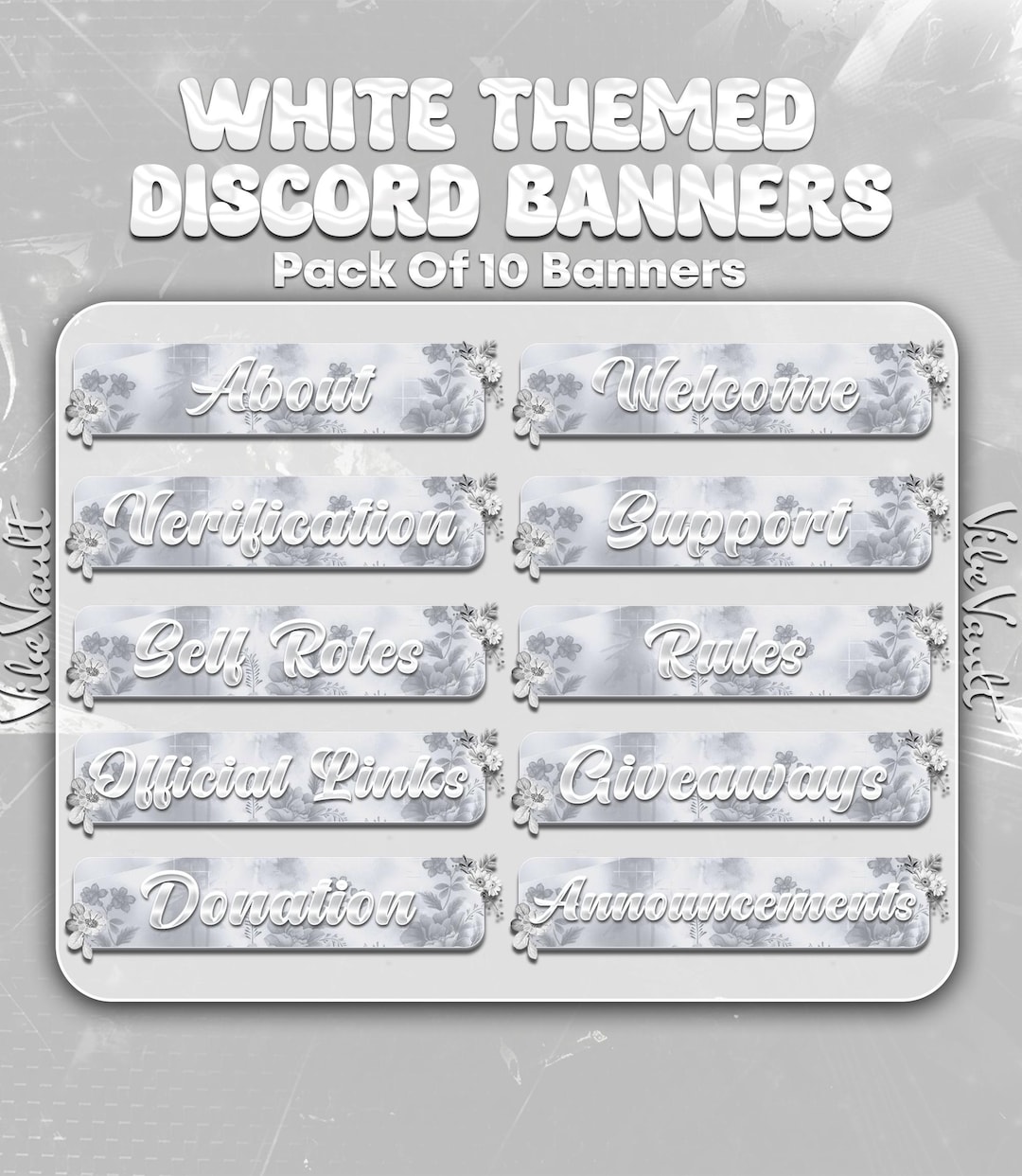 White Themed Discord Banners | Aesthetic Static Server Banner Pack ...