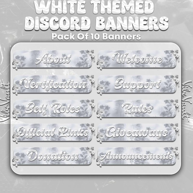 White Discord Banner - Etsy