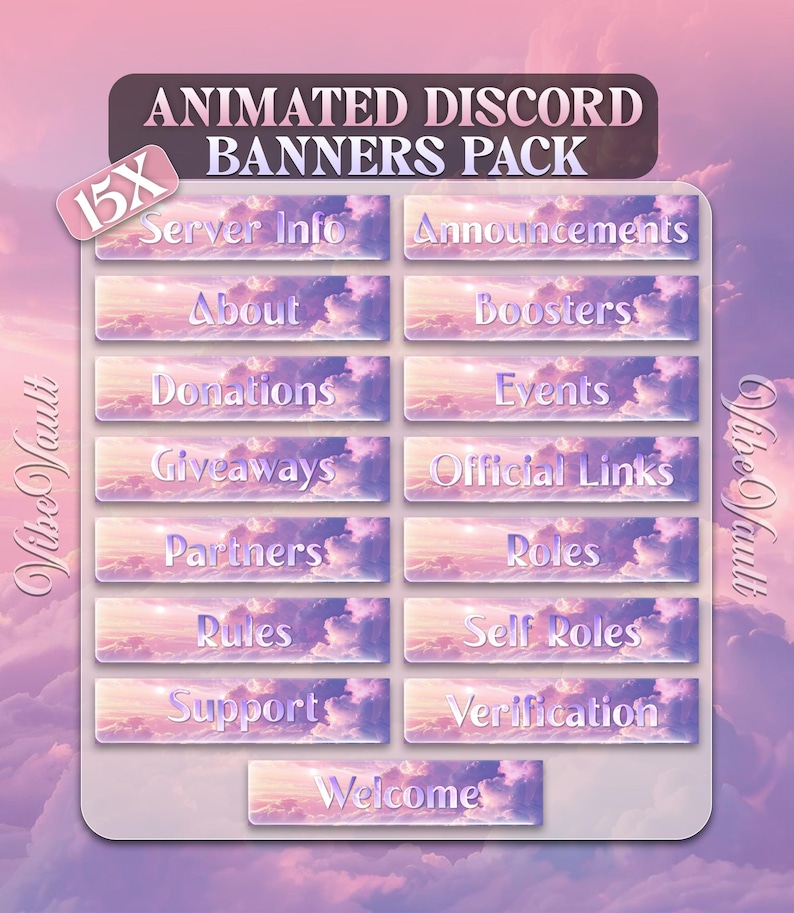 Animated Cloud Discord Banner Pack: Pastel Sky Theme (digital Download ...