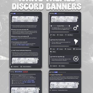 White Themed Discord Banners | Aesthetic Static Server Banner Pack ...