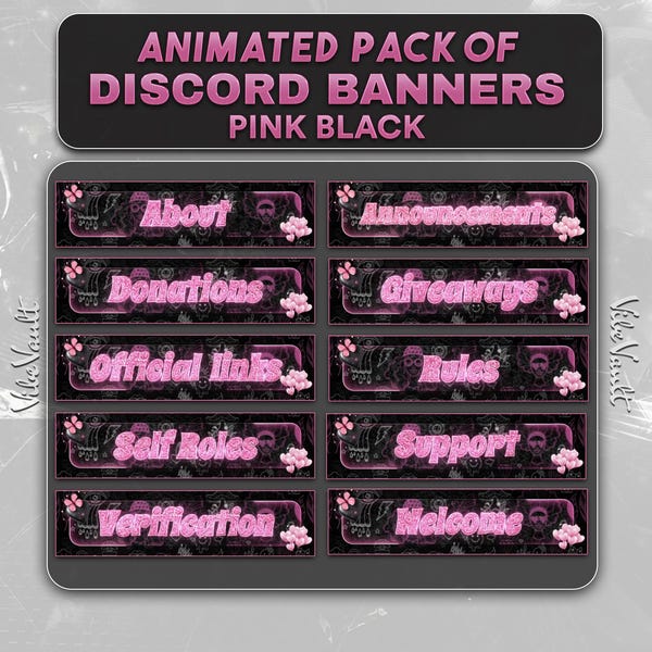 Pink Discord Server Banner - Etsy
