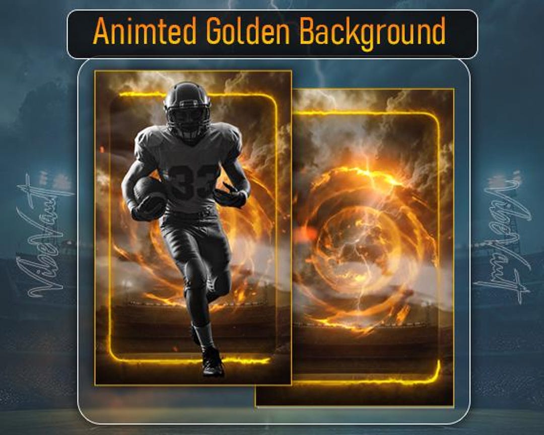 Golden Animated Sports Background | Glowing Yellow Energy | Digital ...