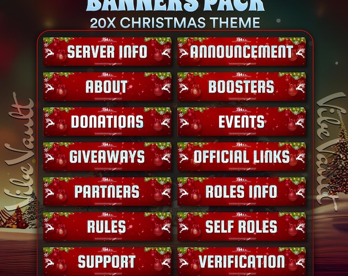 Animated Christmas Discord Banners | Festive Holiday Server Set ...