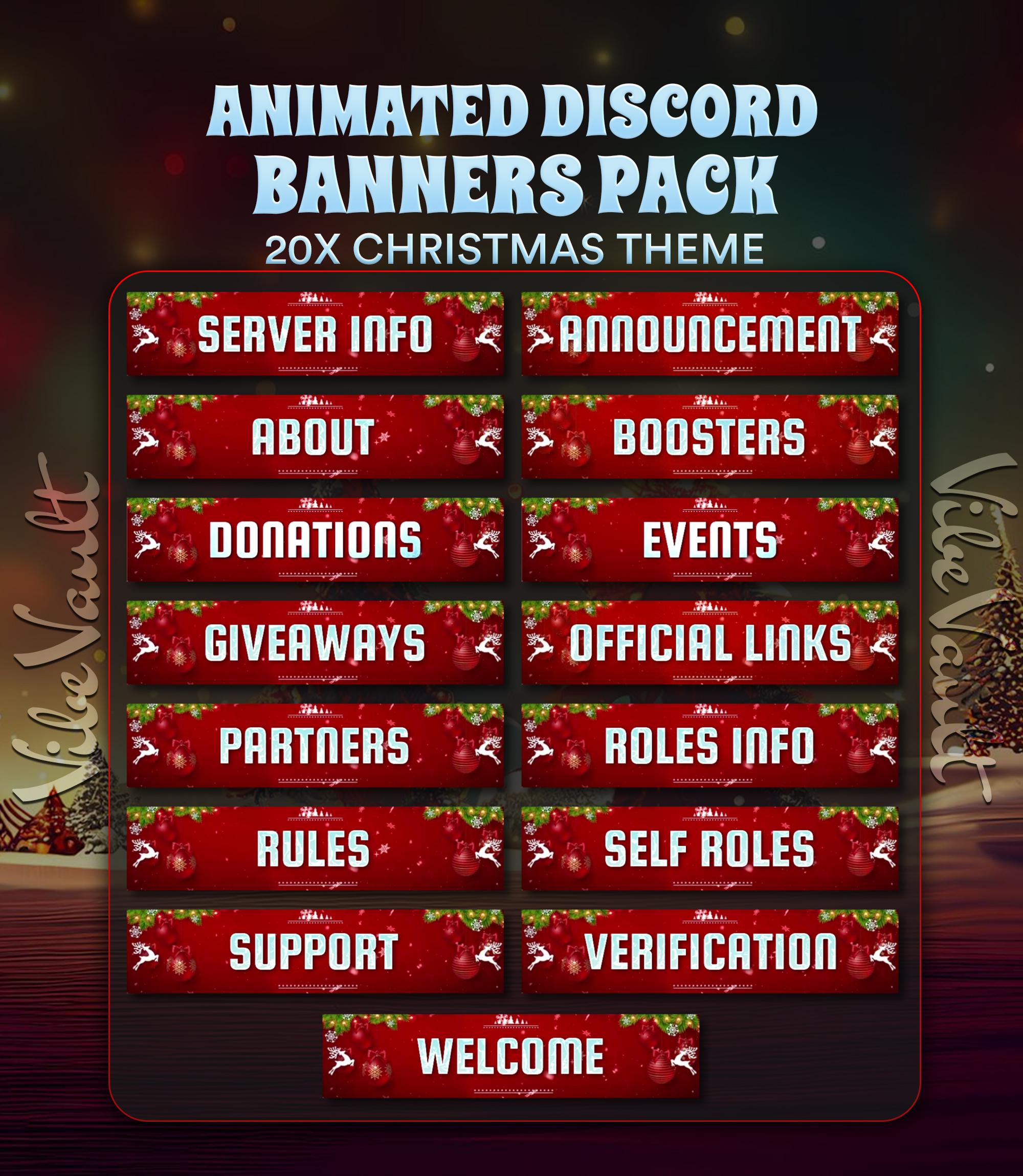 Animated Christmas Discord Banners | Festive Holiday Server Set ...