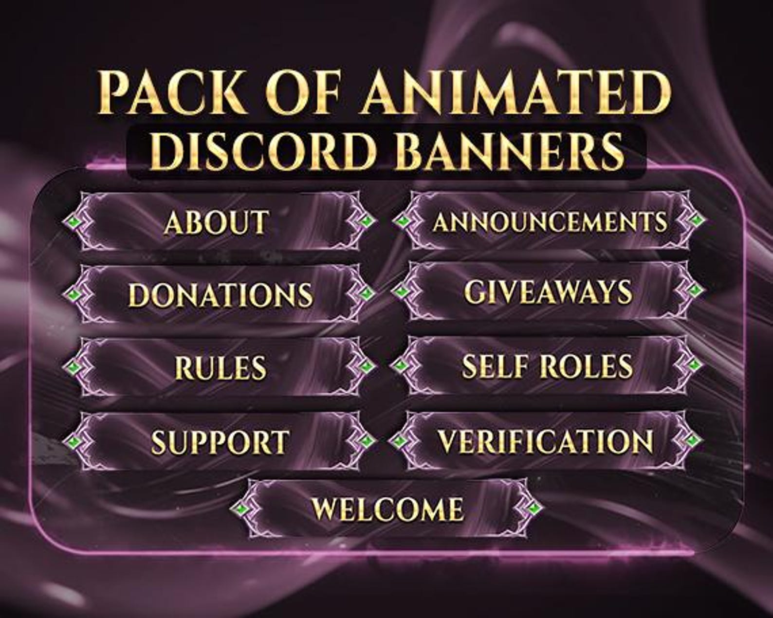 Animated Guild Discord Banner Pack | Aesthetic Server Theme (digital ...