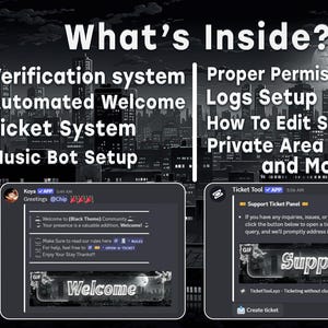 Fully Setup Black Themed Discord Server | Professional & Ready to Use ...