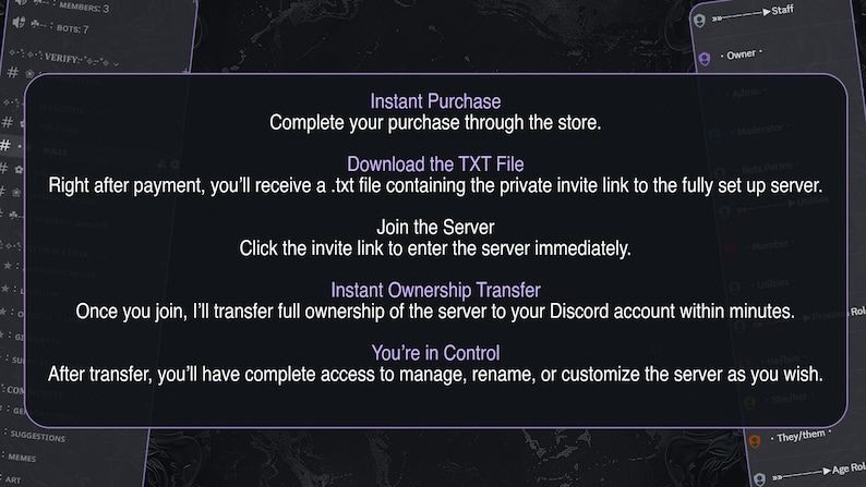 Gothic Discord Server Template | Pre-made Dark Aesthetic - Etsy
