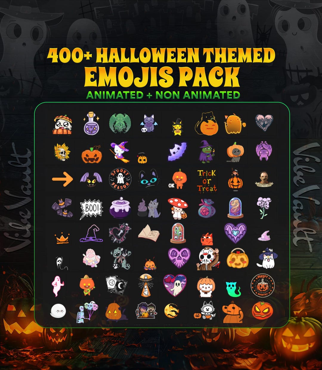 Halloween Discord Emoji Pack | 400+ Animated & Static Emojis | Spooky ...