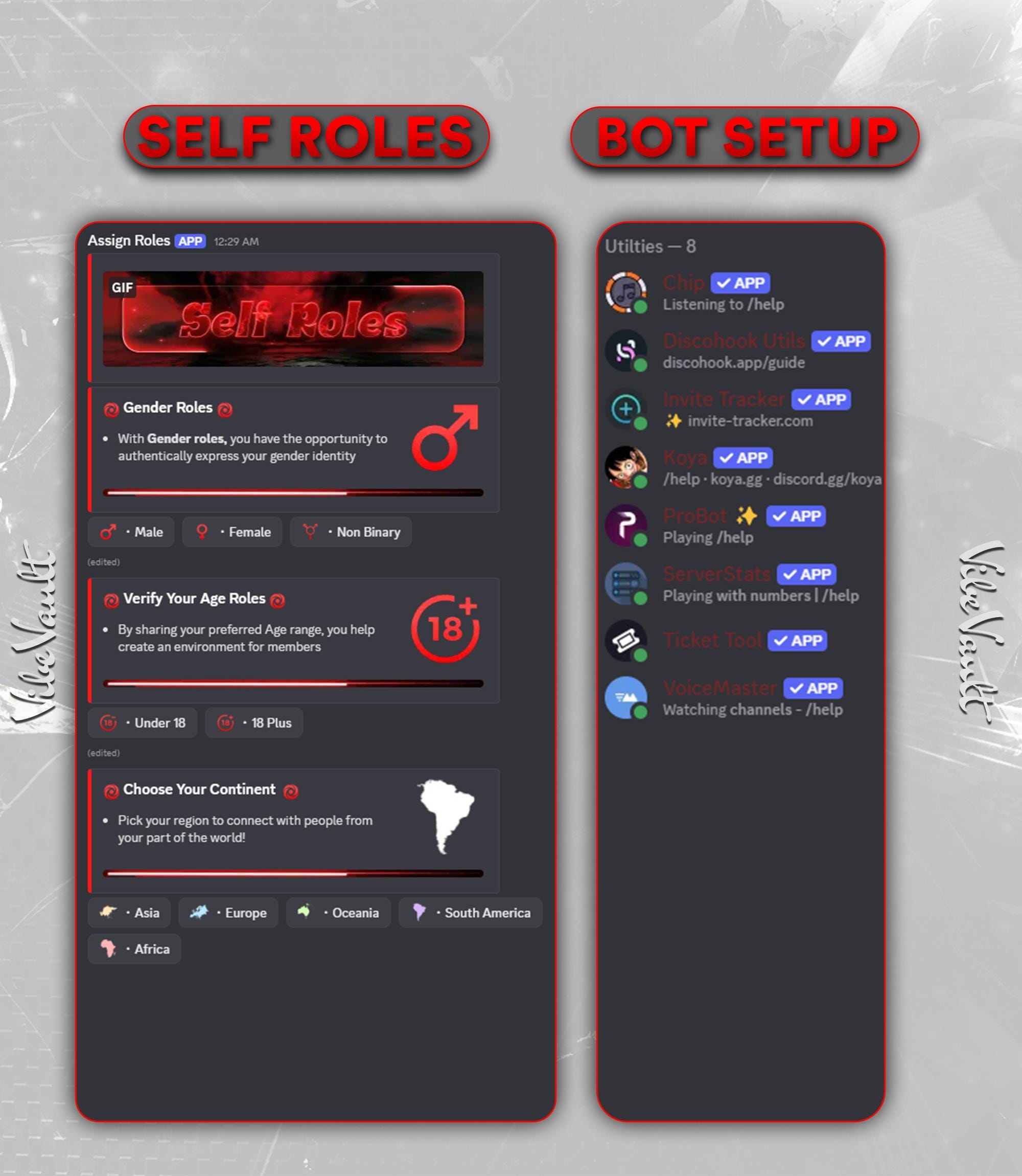 Red & Black Discord Server | Gaming Community, Ready to Use - Etsy