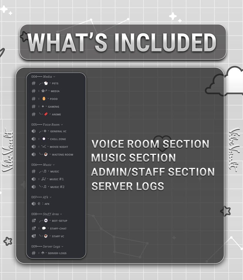 White Minimalist Discord Server Template | Modern Layout (instant ...