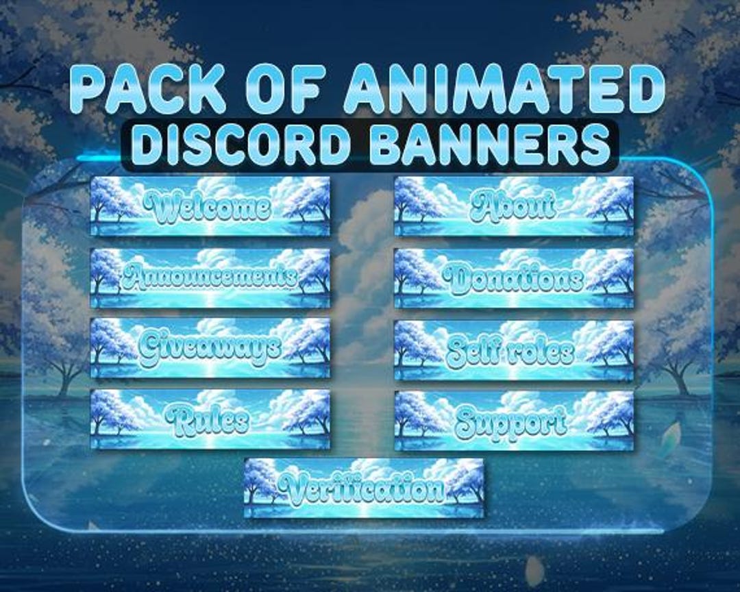 Animated Baby Blue Discord Banners | Aesthetic Server Theme (digital ...