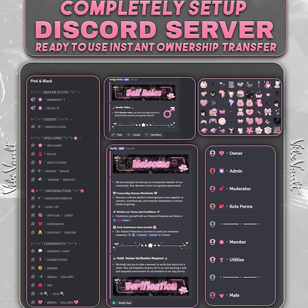 Pink Discord Server Banner - Etsy