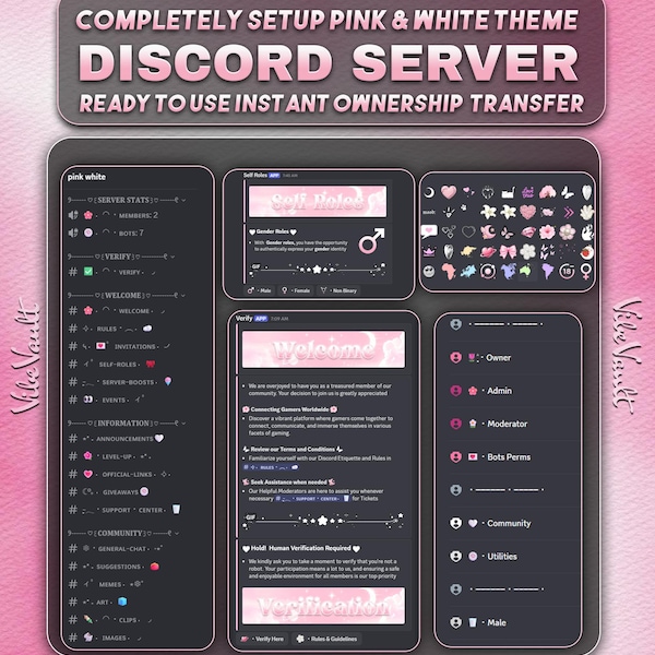 Cute Discord Server Templates - Etsy