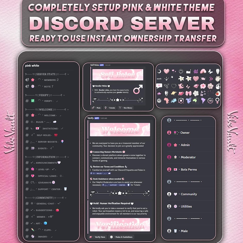 Cute Discord Server Templates - Etsy