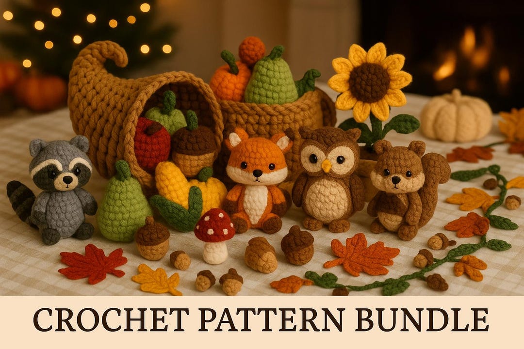 Cornucopia Crochet Pattern, Thanksgiving Harvest Minis PDF - Etsy