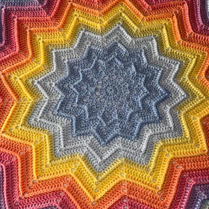 Hand-crocheted Starburst Baby Blanket – “narnia” Gradient | Soft Ombre ...