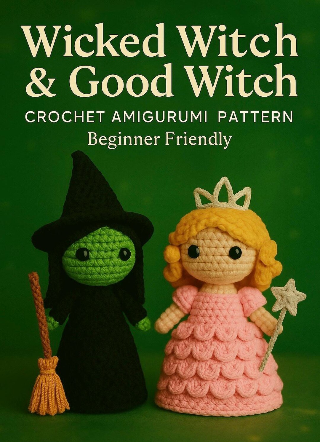 Wicked Witch Amigurumi Crochet Pattern • Elphaba & Glinda Dolls (PDF ...