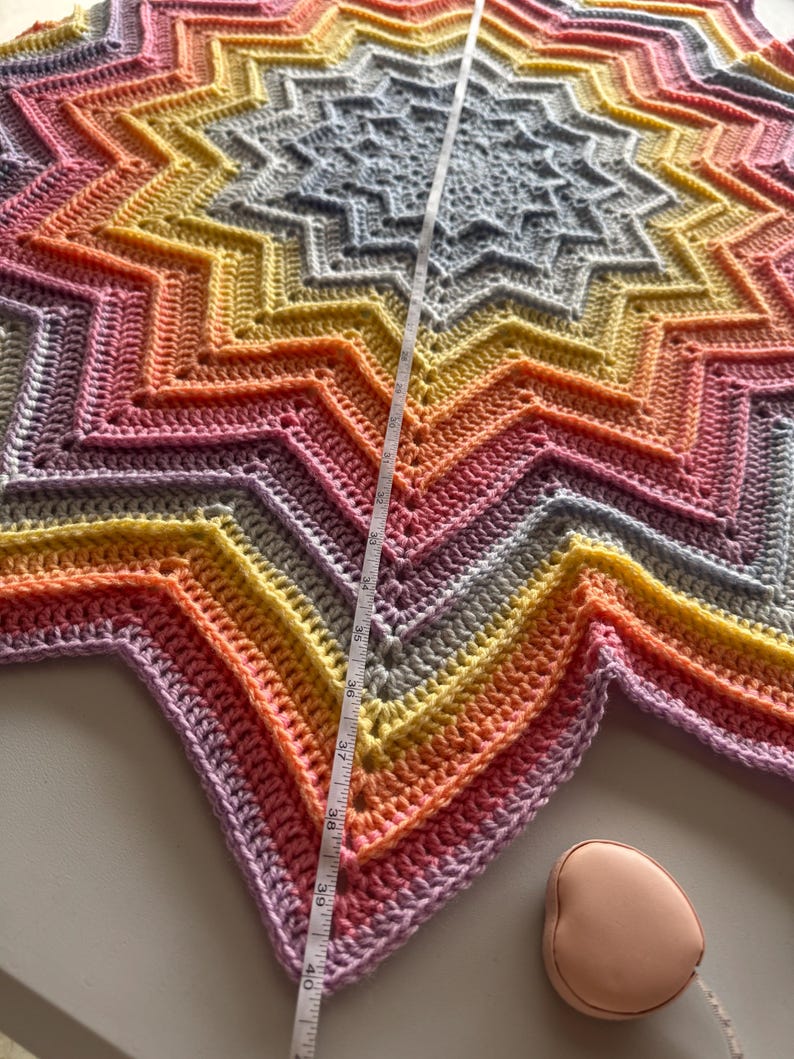Hand-crocheted Starburst Baby Blanket – “narnia” Gradient | Soft Ombre ...