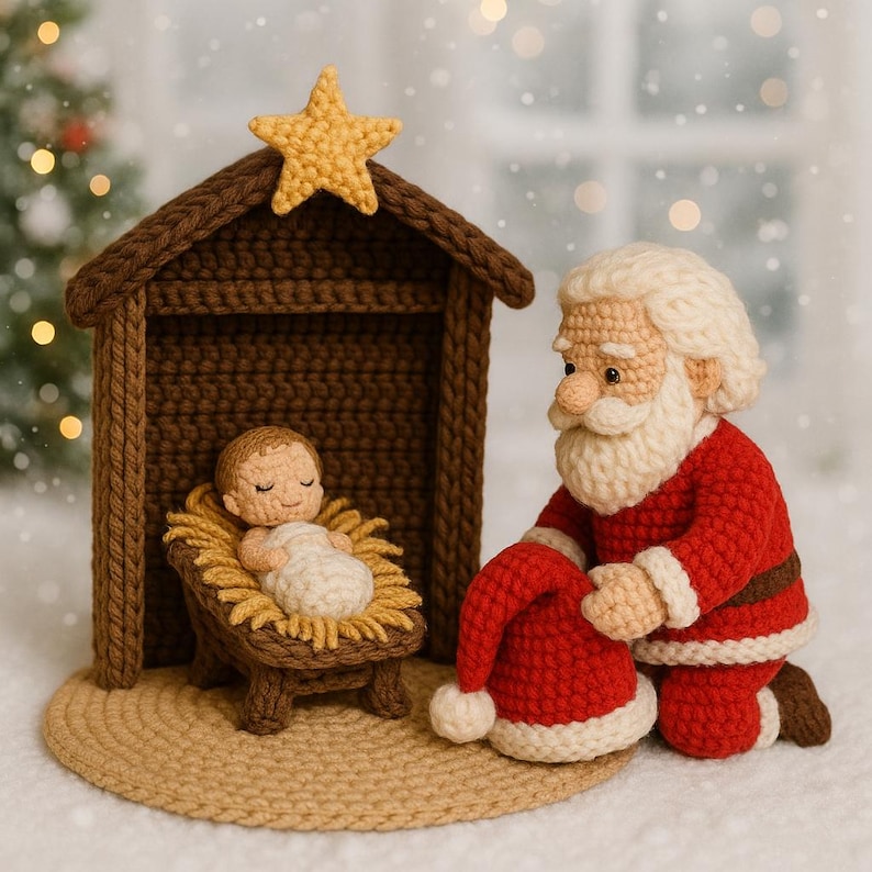 Santa Nativity Crochet Pattern | Amigurumi Christmas Scene (PDF ...