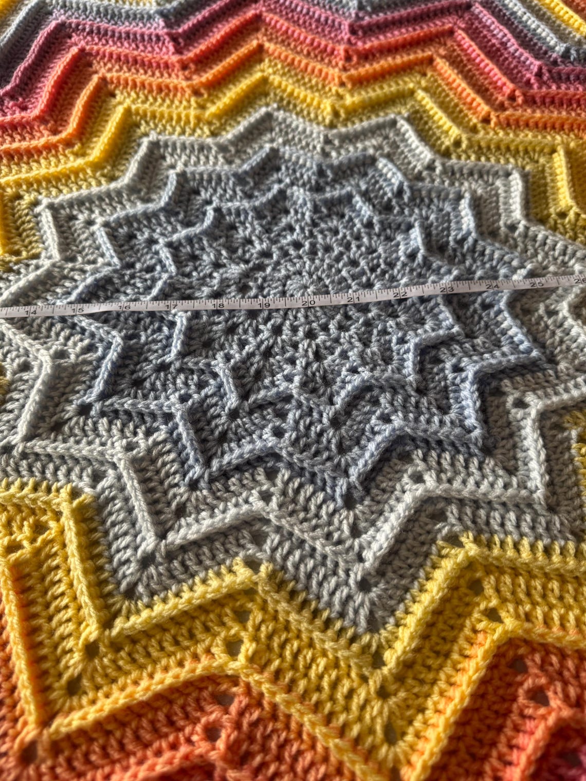 Hand-crocheted Starburst Baby Blanket – “narnia” Gradient | Soft Ombre ...