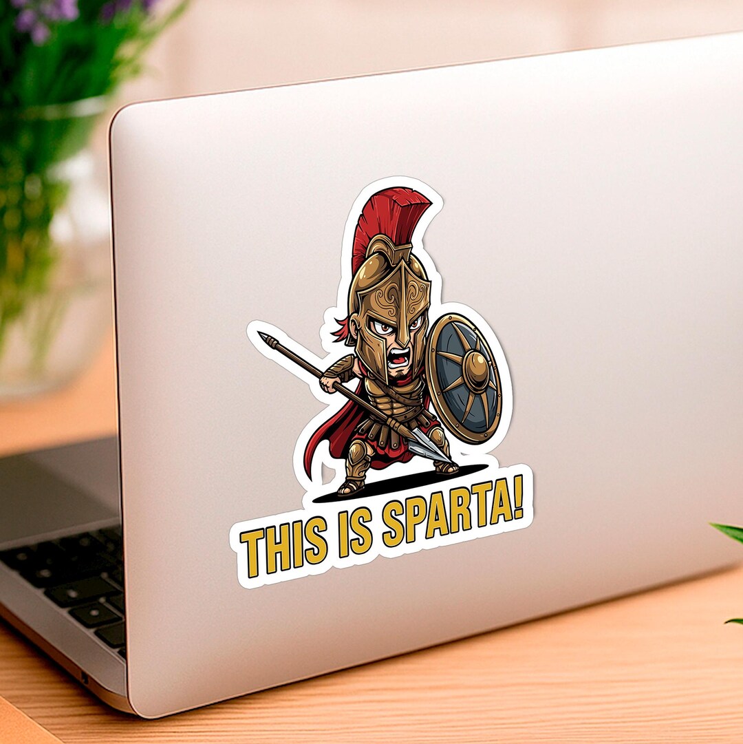 This is Sparta Sticker | Funny Spartan Warrior Vinyl Decal | Greek ...