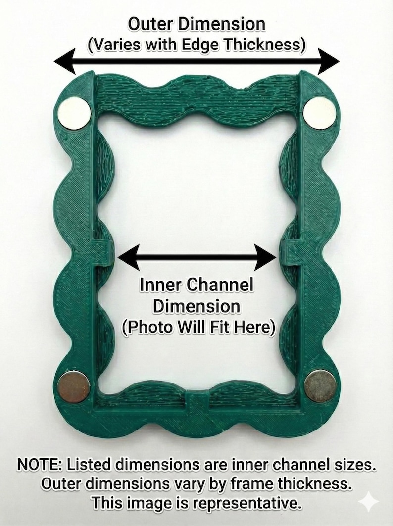 Custom Magnetic Photo Frame 3D Printed Jazzy Stripes Polaroid Instax ...