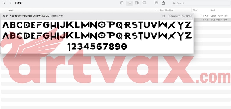 Kpop Demon Hunters Font | PNG Letters & Numbers | Cute Anime Birthday ...