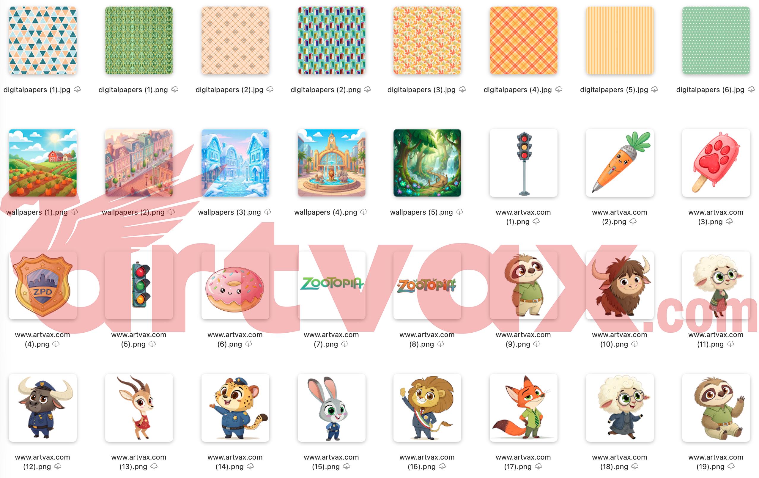 Zootopia 2 PNG Bundle | Watercolor Judy Hopps Nick Wilde Clipart ...