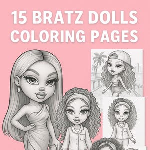 bratz coloring pages curly hair