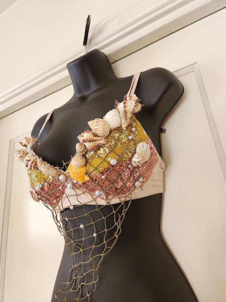 Stunning Mermaid Bra Costume32challoweenravephotoshootfestivalcosplay ...