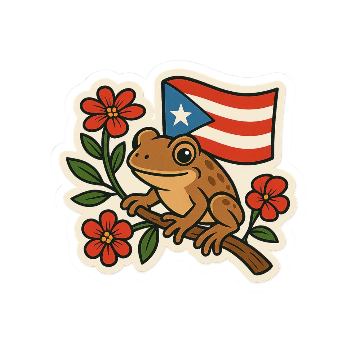 Coqui Frog Sticker: Glossy Vinyl Decal, Laptop and Journal Art - Etsy
