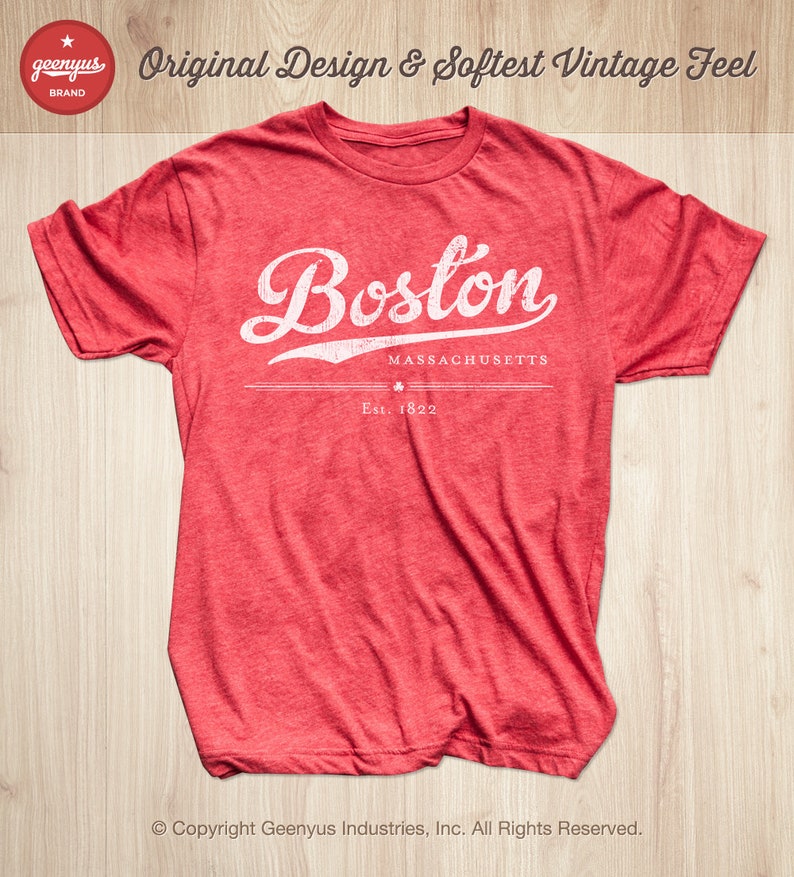 Boston Shirt, Boston T-shirts, Vintage Boston T Shirt by Geenyus Brand ...