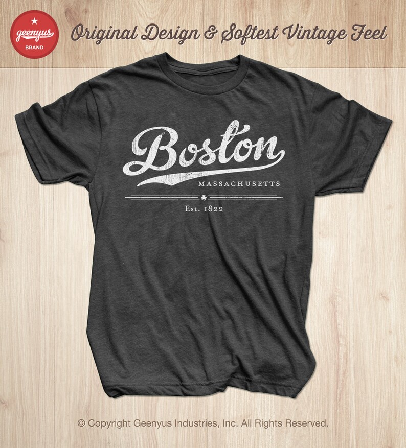 Boston Shirt, Boston T-shirts, Vintage Boston T Shirt by Geenyus Brand ...
