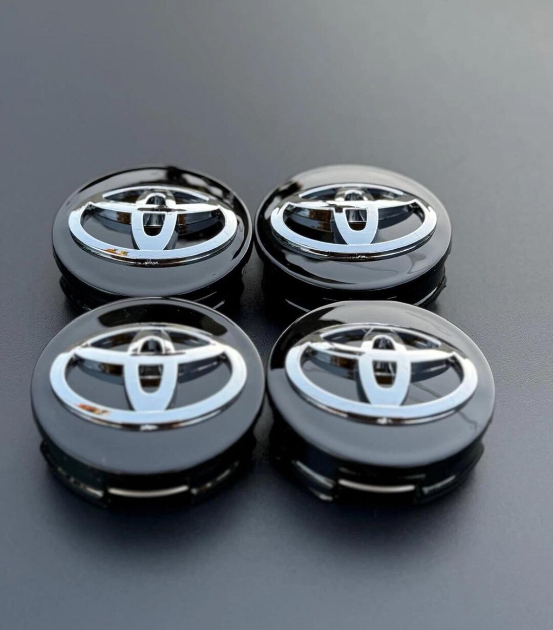 4x Black Wheel Center Caps 62 Mm for Camry Avalon RAV4 C-HR Prius ...