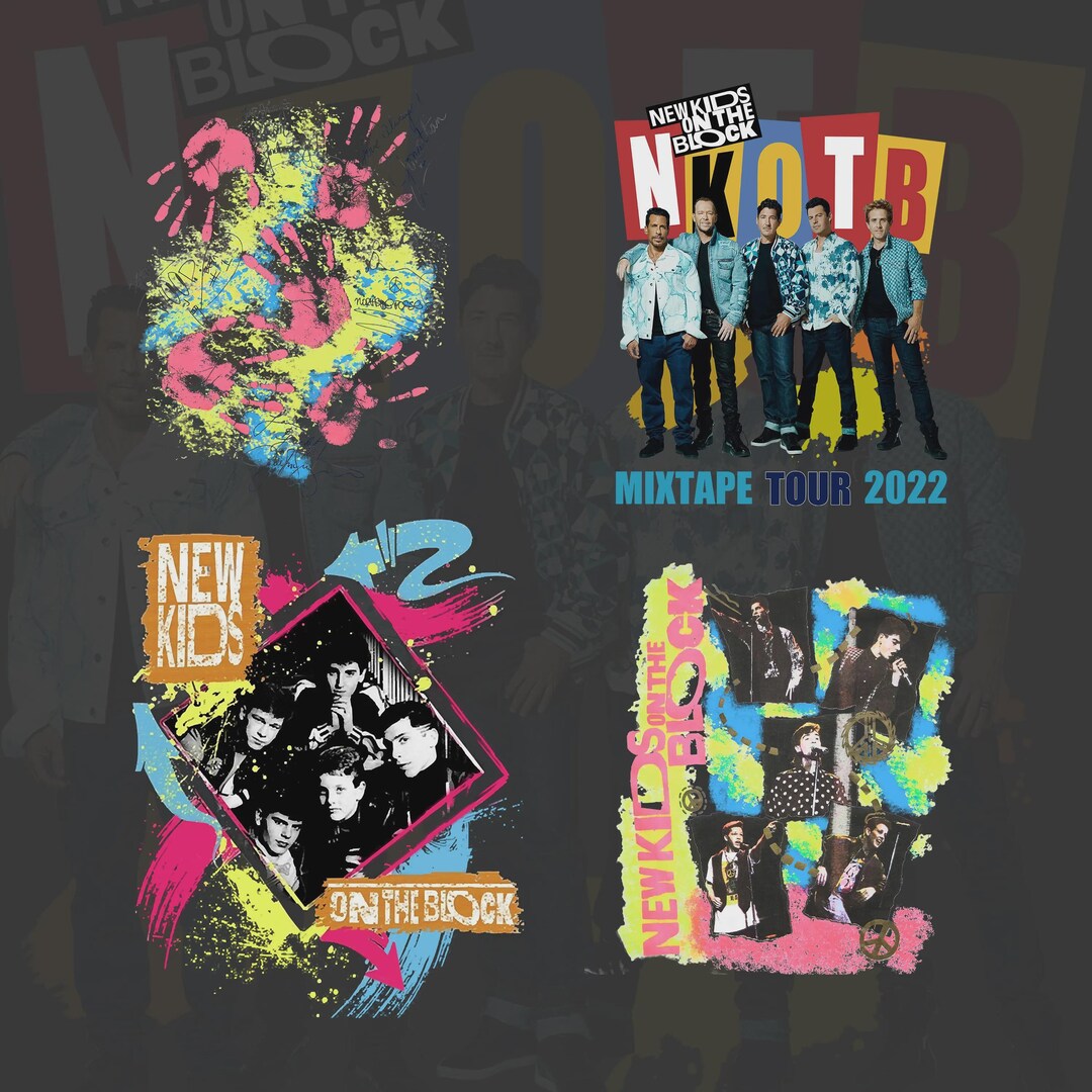 NKOTB Png, the Mixtape Tour PNG, on the Block Digital Design, 80's 90's ...