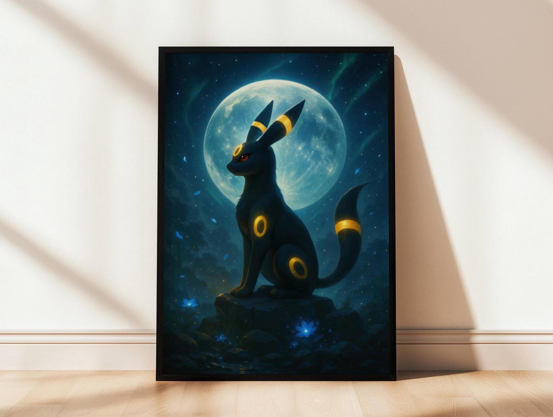 Umbreon – Johto | Pokémon Poster Digital Art Print | Anime Wall Art ...