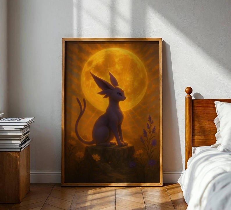 Umbreon & Espeon Set – Johto | Pokémon Poster Digital Art Print | Anime ...
