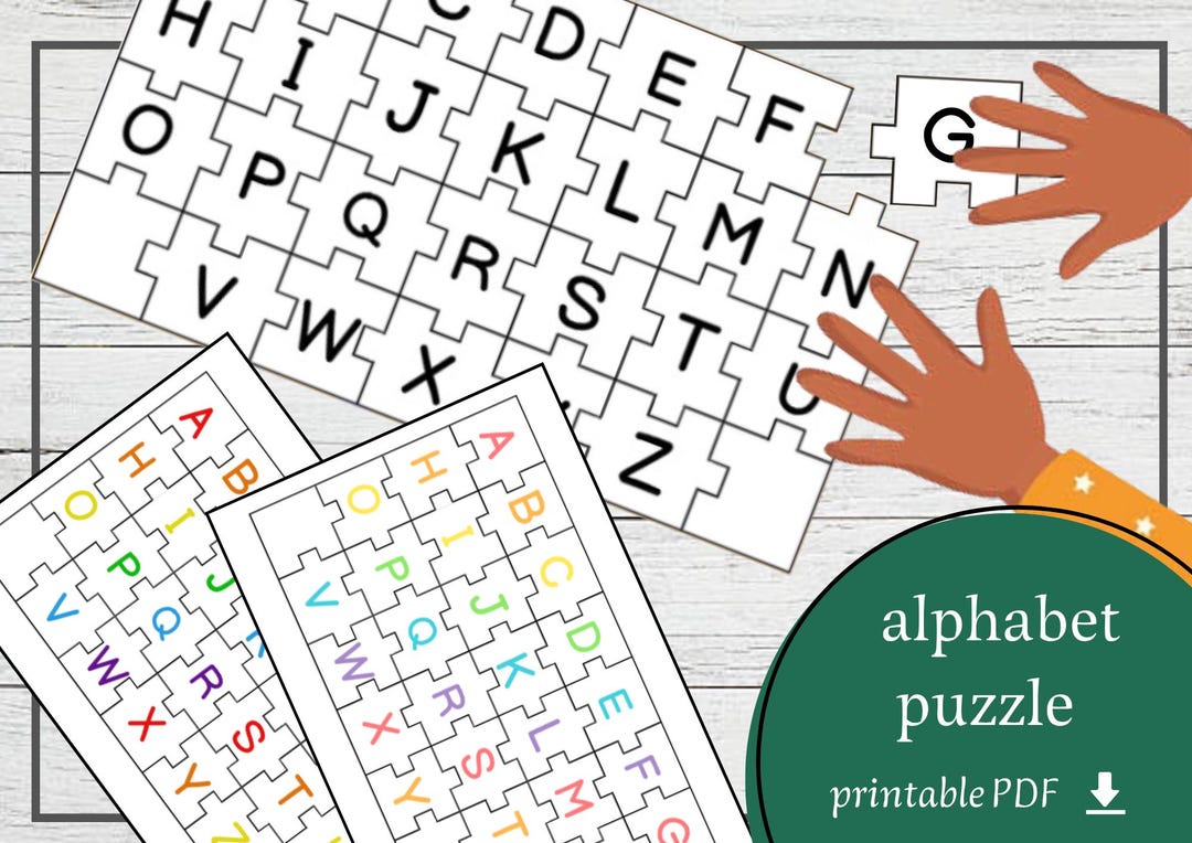A-Z Alphabet Puzzle for Kids , Alphabet Activity Game, Montessori ...